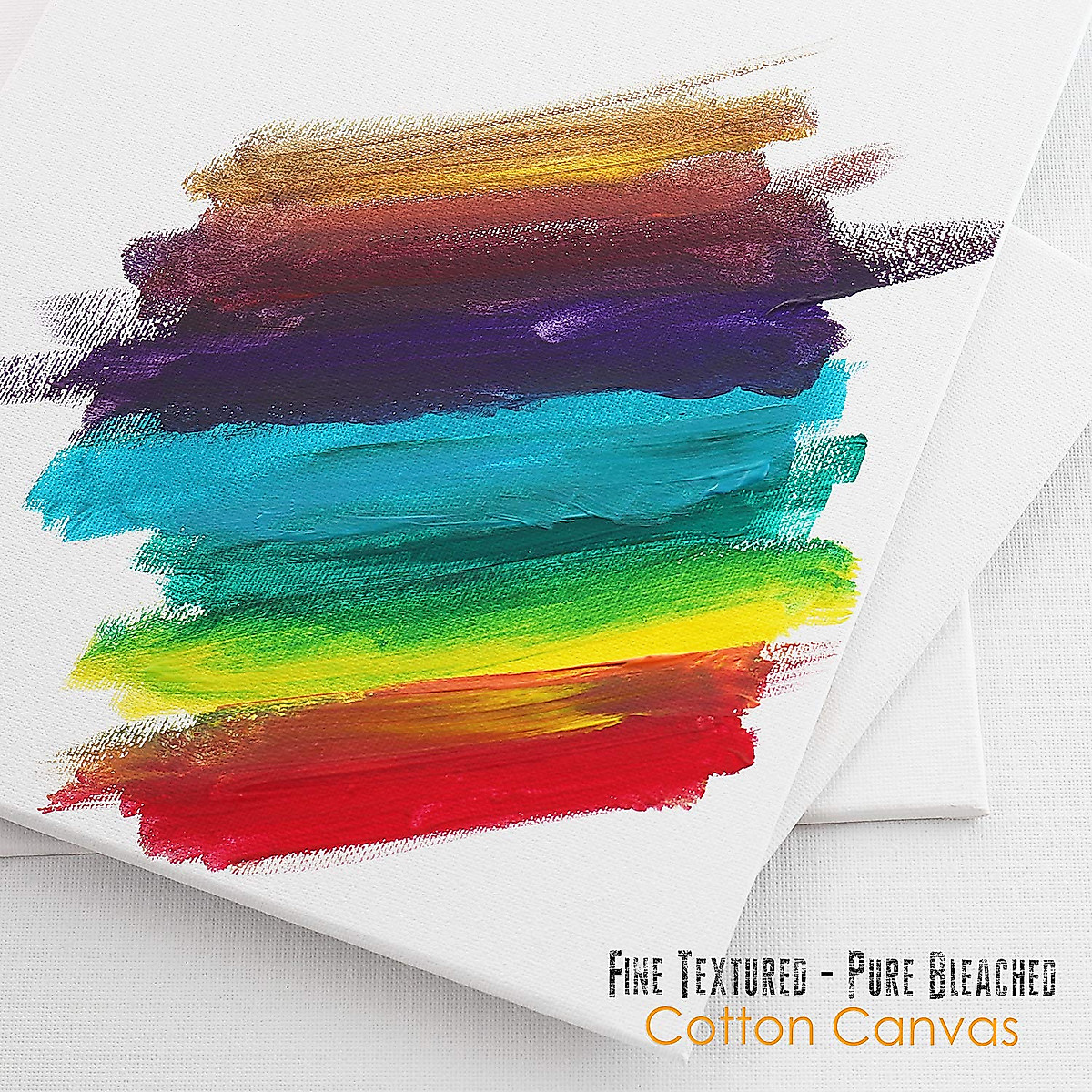 Glokers Paint Canvas Panels Set - 24 Primed Art Canvases for Painting - 11x14, 9x12, 8x10, 5x7 - White Cotton Blank Canvas Board Great for Wet or Dry Media, Acrylic, Oil, Gouache & Tempera