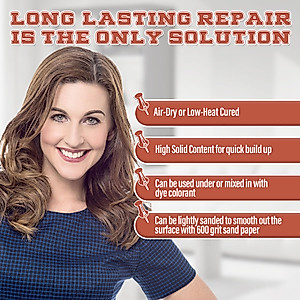 Paintable Leather Repair kit for Furniture, Leather Car Seat Repair Kit for Restoring Scratches, Tears, Holes, Cracks, Burns on Car Interior, Furniture, Shoes, with Step-by-Step Guide (White, 2 oz)