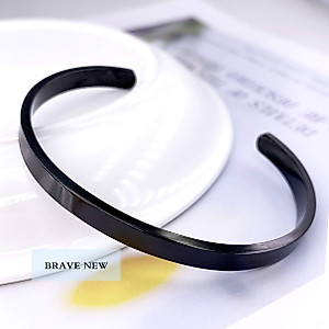 EZUY GNAY Black Stainless Steel Bracelet Tree Of Life Cuff Bracelet Inspirational Keep Fucking Going Personality Gift Bracelet For Women&Men