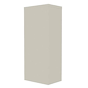 Scranton and Co 22" Deep 4 Drawer Letter File Cabinet in Putty, Fully Assembled