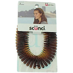 Scunci Effortless Beauty Skinny Plastic Headbands, Woman, 3 Packs Of 4 Count = 12 Count