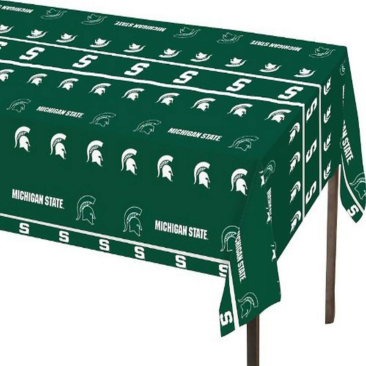 Creative Converting Michigan State Spartans Plastic Table Cover, 54"x108" -