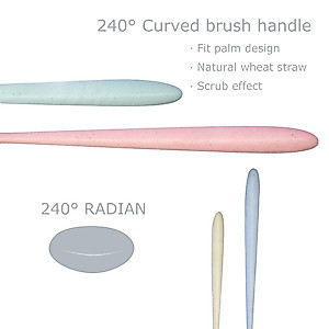 TeenFighter 10Pcs Family Pack Eco-Friendly Small Head Wheat Straw Toothbrush, Bamboo Charcoal Soft Bristles Toothbrush for Kids and Adults, Toothbrushes for Sensitive Gums and Teeth, Travel Carry