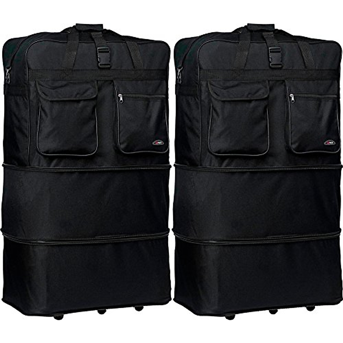 Pack of 2, 36" Expandable Wheeled Bags Rolling Duffel Spinner Luggage