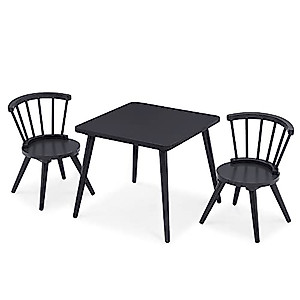 Delta Children Windsor 2-Piece Chair Set, Midnight Grey