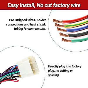 RED WOLF Pioneer Radio Stereo Wiring Harness Connector Amp Amplifier/SWC Plug Replacement for Honda CRV 1999-2006, Odyssey 1999-2010, Acura1999-2010