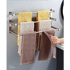 RUTAVM Towel Bar Rack Towel Rack 3-Tier Bath Towel Rail Stainless Steel Wall Mounted Towel Holder Towel Bar for Kitchen Bathroom for Bathroom (Size : 40cm)