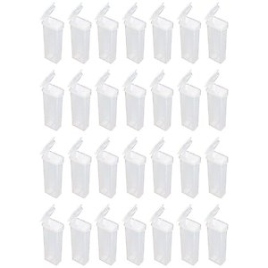 Scicalife Glass Slide Cases, 50pcs Plastic Rectangle Microscope Glass Holder Slide Box for 5 Slides, Microscope Slide Box for Laboratory Use