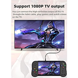 CZT New 5.1-inch Handle Appearance Video Handheld Game Console Portable Emulator Classic Arcade Retro Gaming Game Device System Built-in 12000 Games mp3 mp4 (Black)