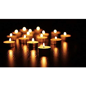 Ner Candles Unscented Tea Lights Candles in Bulk, Smokeless, Dripless & Long Lasting Tea Candles, Small Votive Mini Tealight Candles for Home, Pool, Shabbat, Weddings & Emergencies (Pack of 50)
