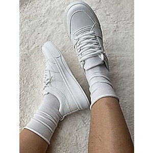 Doitall Women Roll Cuff Socks Womens Loose Casual Cotton Ruffle Slouch Crew Socks Cute White Socks Size 5-7