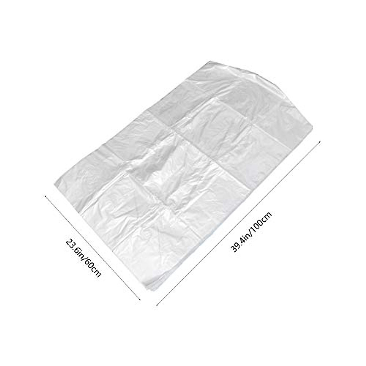 Garment Bags：Cabilock 50 pcs 60 x 100cm Clear Garment Bag Clothing Cover Hanging Clothes Suit Dress Jacket Cover Dry Cleaning Bags for Clothes, Home Storage, Travel