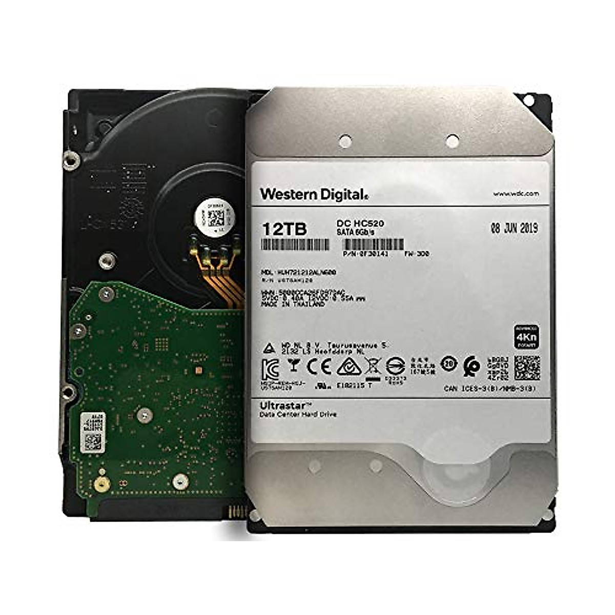 Western Digital Ultrastar DC HC520 HUH721212ALN600 12TB 7200RPM 256MB Cache SATA 6.0Gb/s 3.5" Enterprise Hard Drive (Renewed)