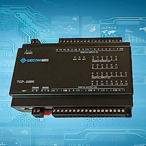 Davitu Motor Driver - 12-channel relay output, 16-channel digital input, RJ45 Ethernet Modbus TCP controller, compatible with RS485+232 - (Voltage: Ethernet)