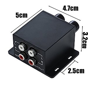 Nobsound Auto Car Amplifier Audio Subwoofer Bass Control Knob Sub Gain Equalizer Regulator Frequency Controller RCA Line Level Adjust