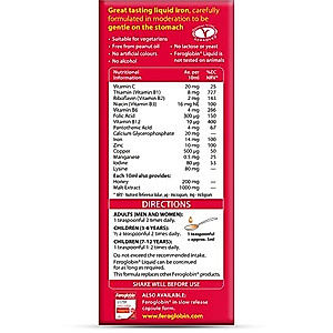 Vitabiotics Organic Feroglobin Liquid 500ml
