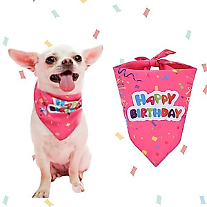 DOG GONE SPOILED Dog Birthday Bandana (Pink, Happy Birthday)