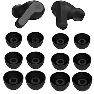 Replacement Ear Tips Eartips Ear Plug Ear Gels Compatible with JBL Vibe 200TWS Earbuds,JNSA Silicone Ear Tip Replacement for JBL Vibe 200TWS,S/M/L 6 Pairs,Black 532
