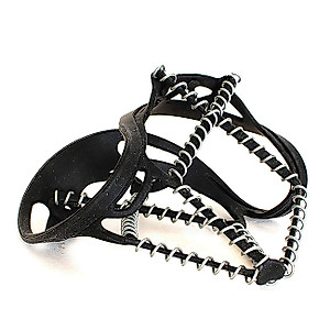 JMsDream Universal Crampons Anti Slip Ice Cleats Shoe Boot Grips for Walking on Snow and Ice Mountain Climbing Hiking Rainy Days for Adults