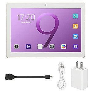 Yoidesu Portable Tablet, 10 Inch Tablet GB RAM 32GB ROM Octa Core Processor, 2.0GHz 5G Dual Band WiFi Tablet for Android10 100-240V