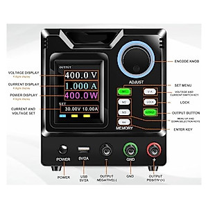 Programmable DC Switching Power Supply 1000V 1A 400V 600V 800V 500W 1000W Bench Power Supply(800V 1A-RS232,110V)