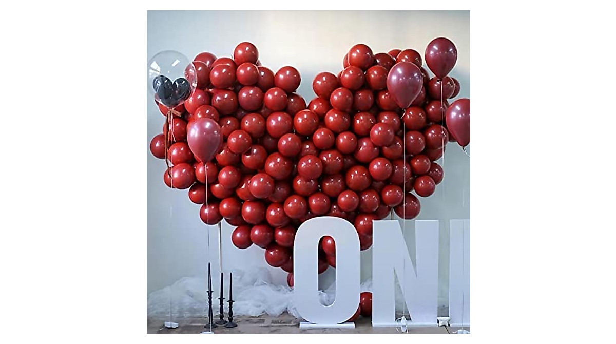 50pcs Chrome Metallic Red Balloons - Elegant Party Decorations