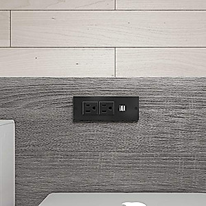 DAR CORE Computer Gaming L-Desk with Power, Gray/Black