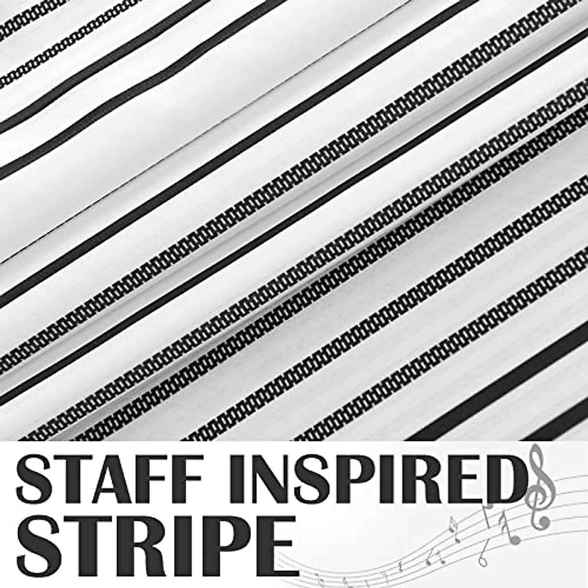 jinchan Black and White Shower Curtain Fabric Shower Curtain for Bathroom Modern Black Striped Shower Curtain Spring Water Repellent in Bath 70x72 inches Long Shower Curtains Set with Curtain Hooks