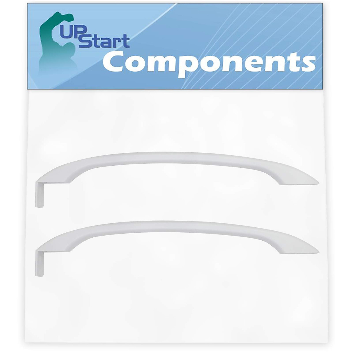 2-Pack 218428101 Refrigerator Door Handle Replacement for Kenmore/Sears 25363802202 Refrigerator - Compatible with 218428101 White Door Handle - UpStart Components Brand