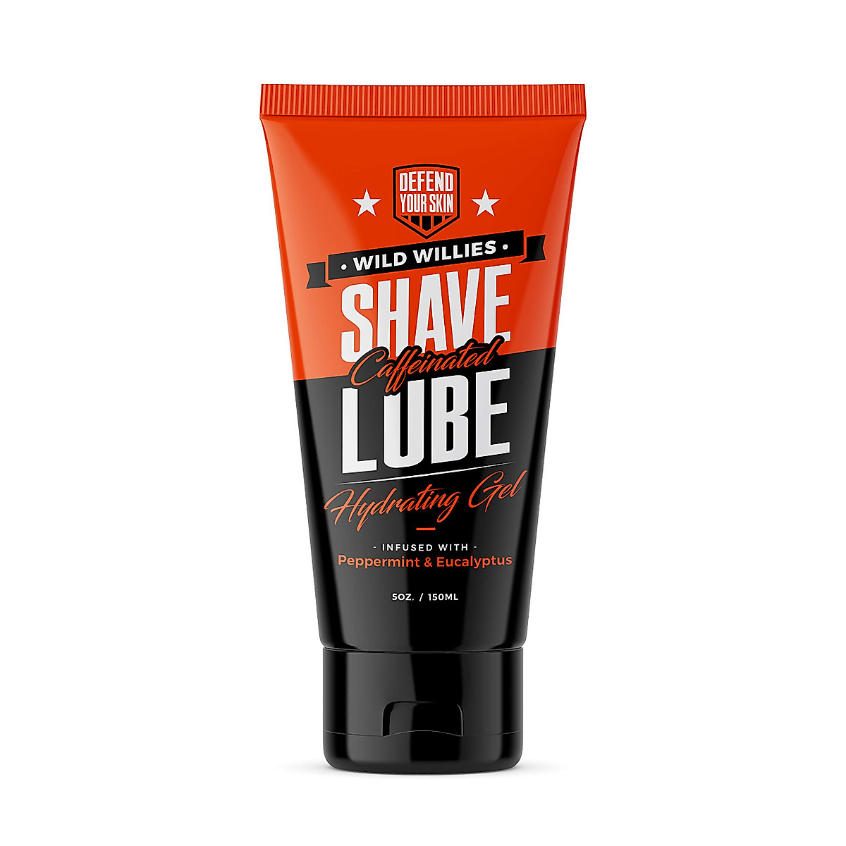 Premium and Hydrating Shaving Gel, Shave Lube by Wild Willies - Formulated with Caffeine, Calming Jojoba Oil & Cooling Eucalyptus Oil to Reduce Redness, Fight Nicks, Cuts, and Razor Burns