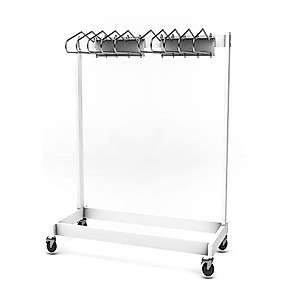 X-Ray Lead Apron Garment Style Mobile 10 Swing Arm Apron Rack