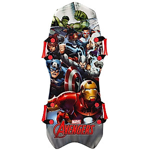 RYDR Marvel 45" Two Person Snow Slider Sled - Kids Downhill Toboggan Winter Sleds Plastic Sledding Board Xtreme Foam Heavy Duty Racer Sleigh for Children