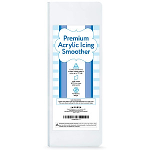 Impresa 12 inch Clear Acrylic Icing Frosting Buttercream Large Cake Smoother Scraper - BPA Free