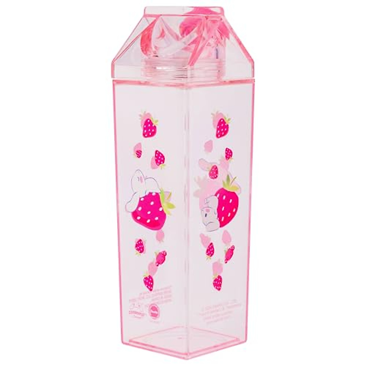 Silver Buffalo Sanrio Hello Kitty and Friends Plastic Milk Carton Bottle Featuring Cinnamoroll, 16.2 Ounces