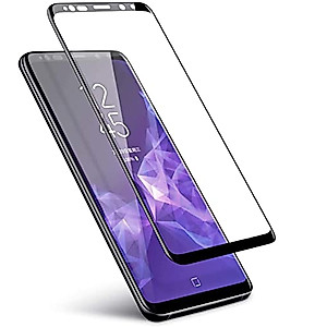 (2 Packs) Galaxy S9 Screen Protector Anti-Scratch, HD Clear, Case Friendly 3D Curved Protective Tempered Glass Compatible Samsung Galaxy S9