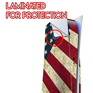 ITS A Skin Skins Compatible with Sony Playstation 5 Console Disc Edition - Protective Decal Overlay Stickers wrap Cover - Merica Flag Pattern