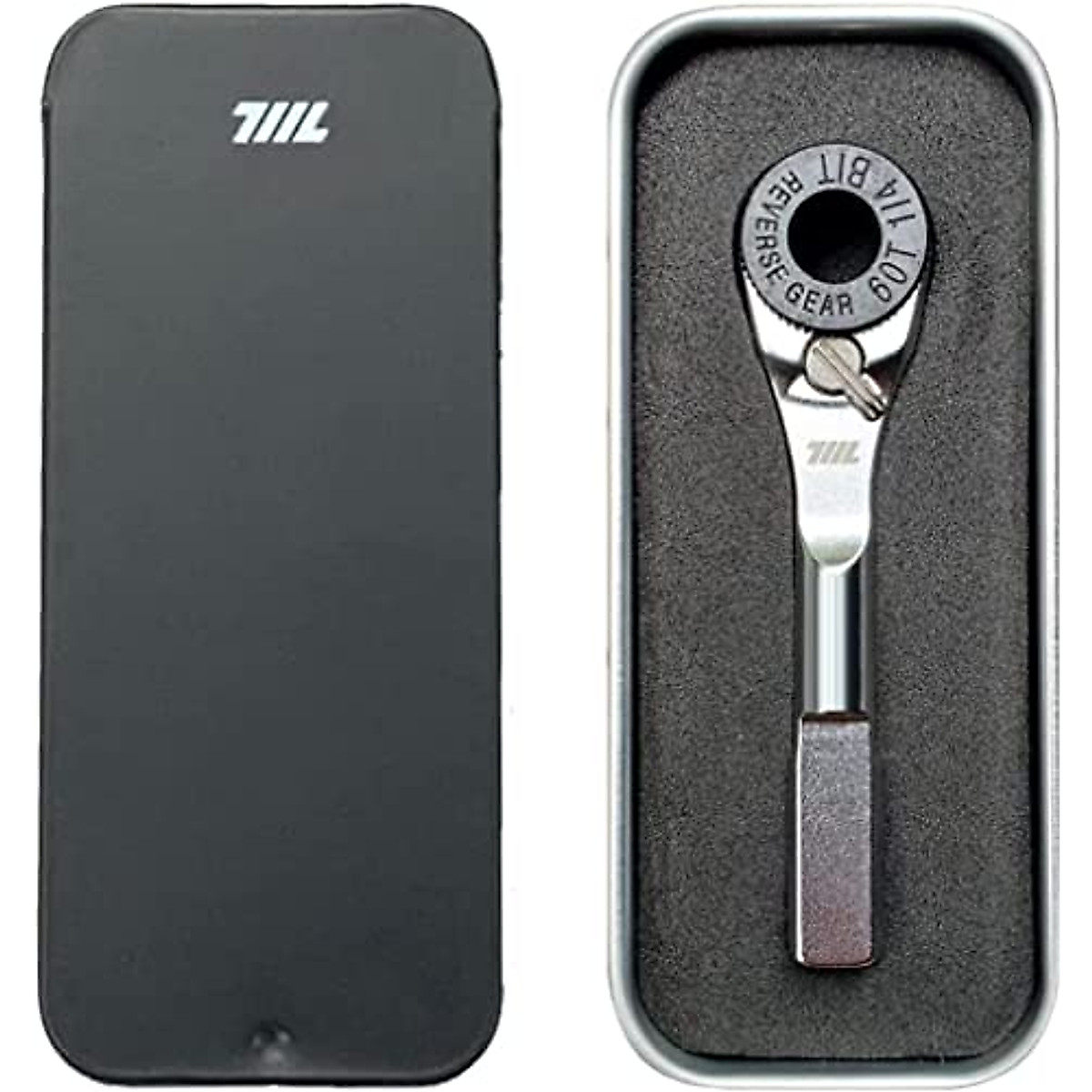 711L EDC Ratchet Wrench With 2 PCS of T9 and Security T10 Hex Bits I ¼” Hex Bit Ratchet Wrench 4 For Multitool Maintenance