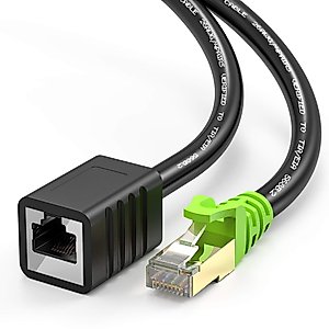 Weetcoocm Ethernet Extension Cable 20ft, Network Cat6a Extension Patch Cable RJ45 Cords Shielded Male to Female Connector (20FT)
