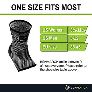 Benmarck Achilles Tendon Support Brace, Plantar Fasciitis Sock, Ankle Compression Sleeve For Running, Tendonitis and Flat Feet Relief (Gray Black, Unisize)