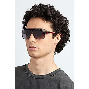 Carrera Grand Prix 2 T4O Black/White/Red Grand Prix 2 Square Pilot Sunglass