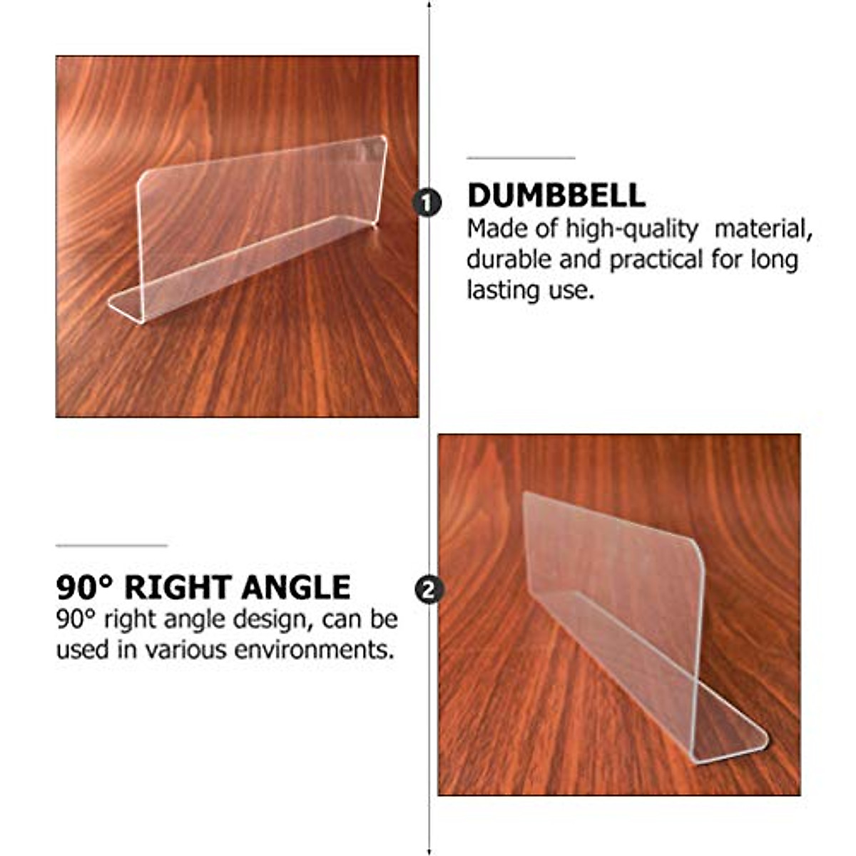 Baluue Acrylic Shelves 10pcs Goods Shelf Dividers Clapboards Acrylic Clear Closet Separators Organizer for Home Wardrobe Cabinet Pantry Store Showroom Office Shelving Divider Clear Shelf Divider