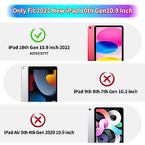 WESADN for iPad 10th Generation Case 2022 with Kickstand Lanyard Heart Keychain Pencil Holder Silicone Case for Girls Kids Cute Protective Tablet Cover for iPad 10th Gen 10.9 inch 2022 Lilac Purple