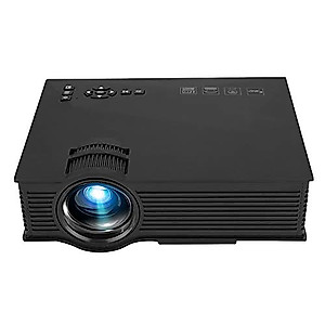 LCD LED Wireless Projector,WiFi Mini Beamer,Home Projector,with Multi Coated Optical Glass Lens,Support USB,SD,AV,HDMI,IR,VGA,Stylish Appearance,Fit for Home Theatre Black