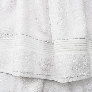 Cotton Paradise 6 Piece Towel Set, 100% Turkish Cotton Soft Absorbent Towels for Bathroom, 2 Bath Towels 2 Hand Towels 2 Washcloths, White Towel Set