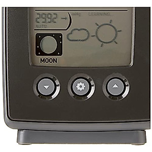 AcuRite Digital Weather Forecaster with Indoor/Outdoor Temperature, Humidity, and Moon Phase (00829), Black
