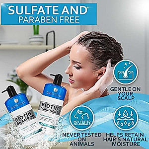 Biotin Shampoo and Conditioner Set for Volume - Sulfate and Paraben Free Thickening Hair Treatment for Women and Men for Dry, Normal, Oily and Color Treated Hair
