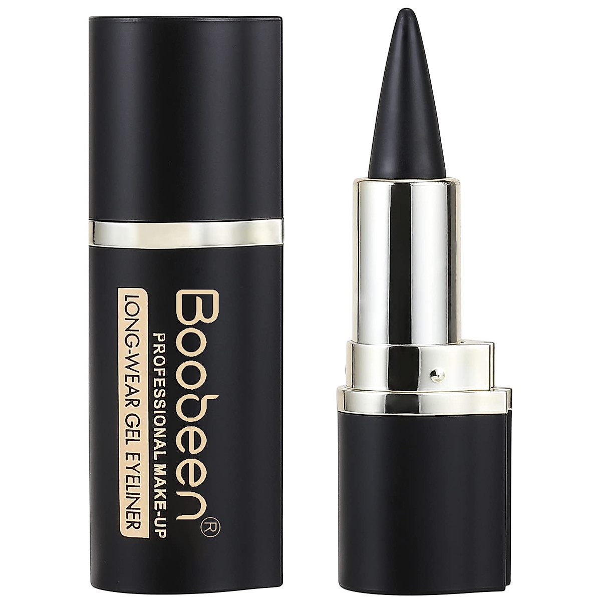 Boobeen Eyeliner Pencil - Black Eyeliner Pen Gel - Quick Drying Formula Eye Liner - Waterproof Smudge-proof All Day Eyeliner Makeup - Long Lasting Create Statement Eye Look