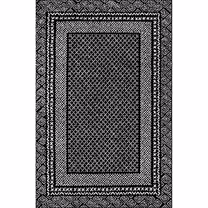 nuLOOM Arabella Contemporary Bordered Area Rug, 4' x 6', Black