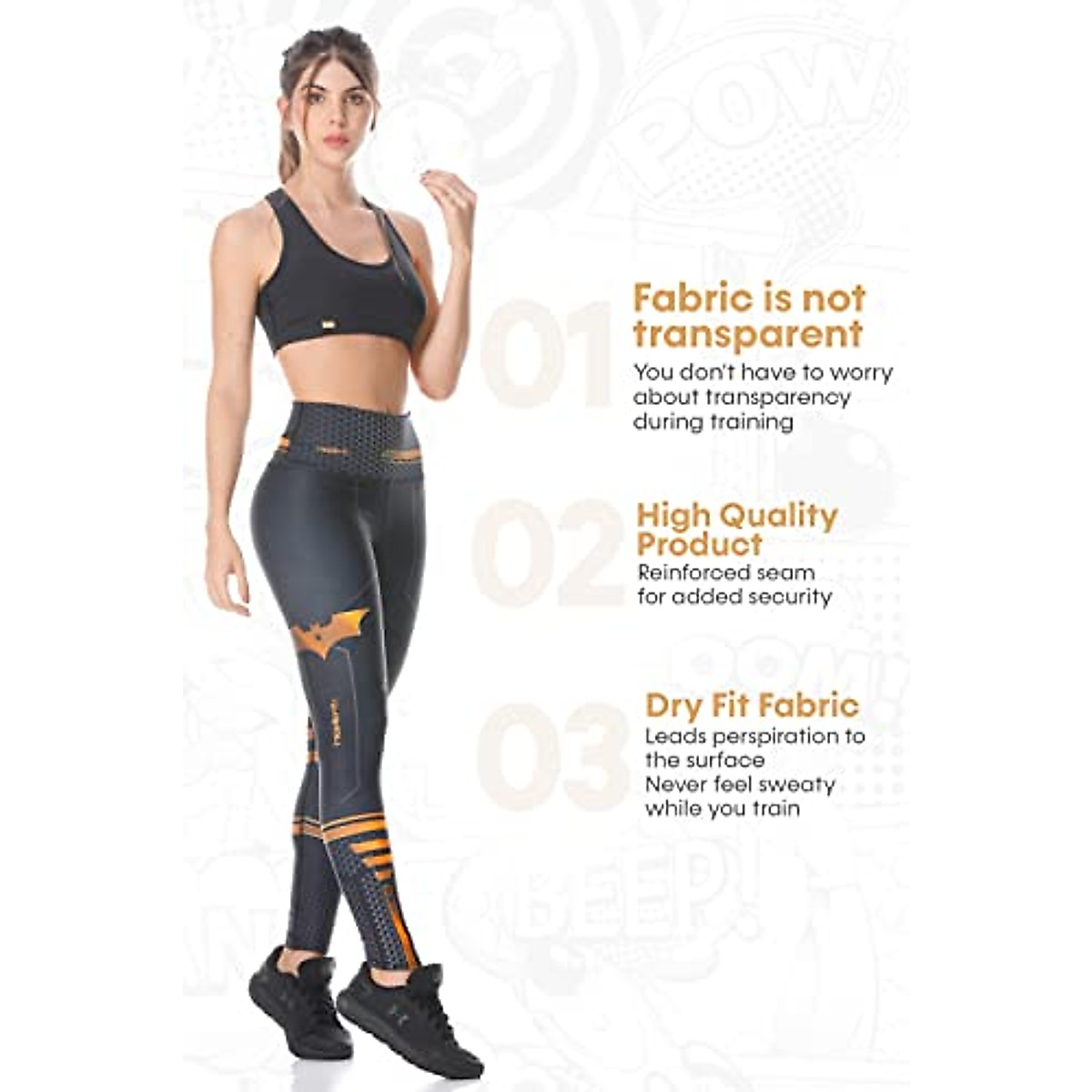 Drakon Women's Many Styles of Crossfit Colombian Yoga Compression Pants, Black, 27 Regular