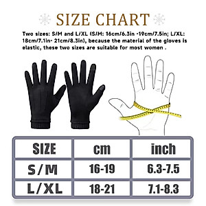 Kebesu Womens Winter Suede Gloves With Touchscreen Texting Finger Wool Lined Windproof Warm Fashion Dress Gloves